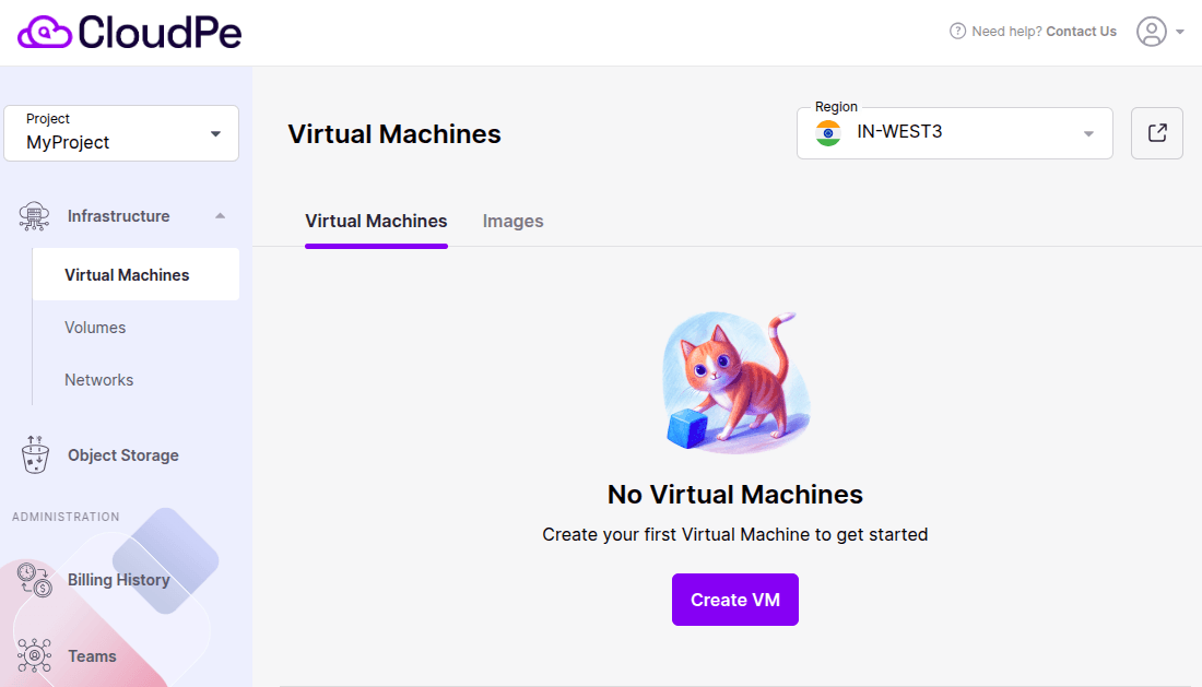 How to create Virtual Machines - CloudPe