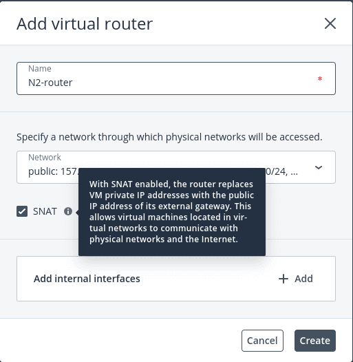 Create Virtual Router - CloudPe
